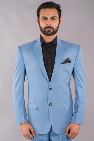 Rent Light Blue Full Suit - Sharp & Sophisticated Formal Wear | Candidmen